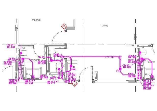 Sanitary Installation Floor Plan With Detail For Office Dwg File ...
